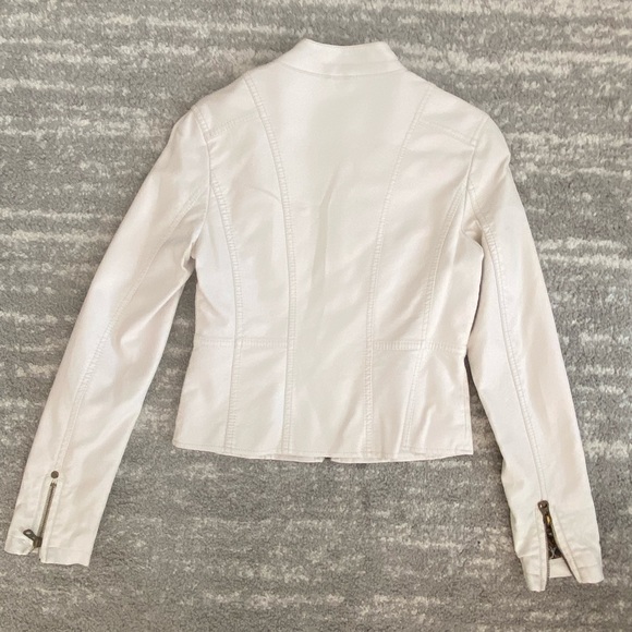 TCEC | Jackets & Coats | Tcec Faux Leather Animal Print Lining Cream ...